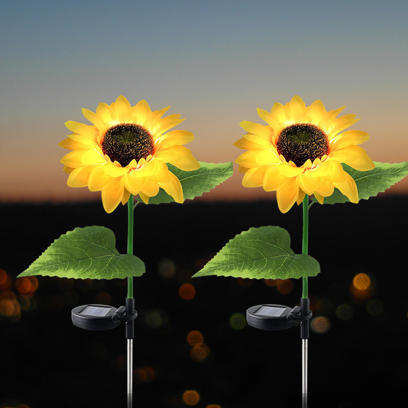 Wholesale Solar Powered Outdoor Garden 3-Head Sunflower Light ...
