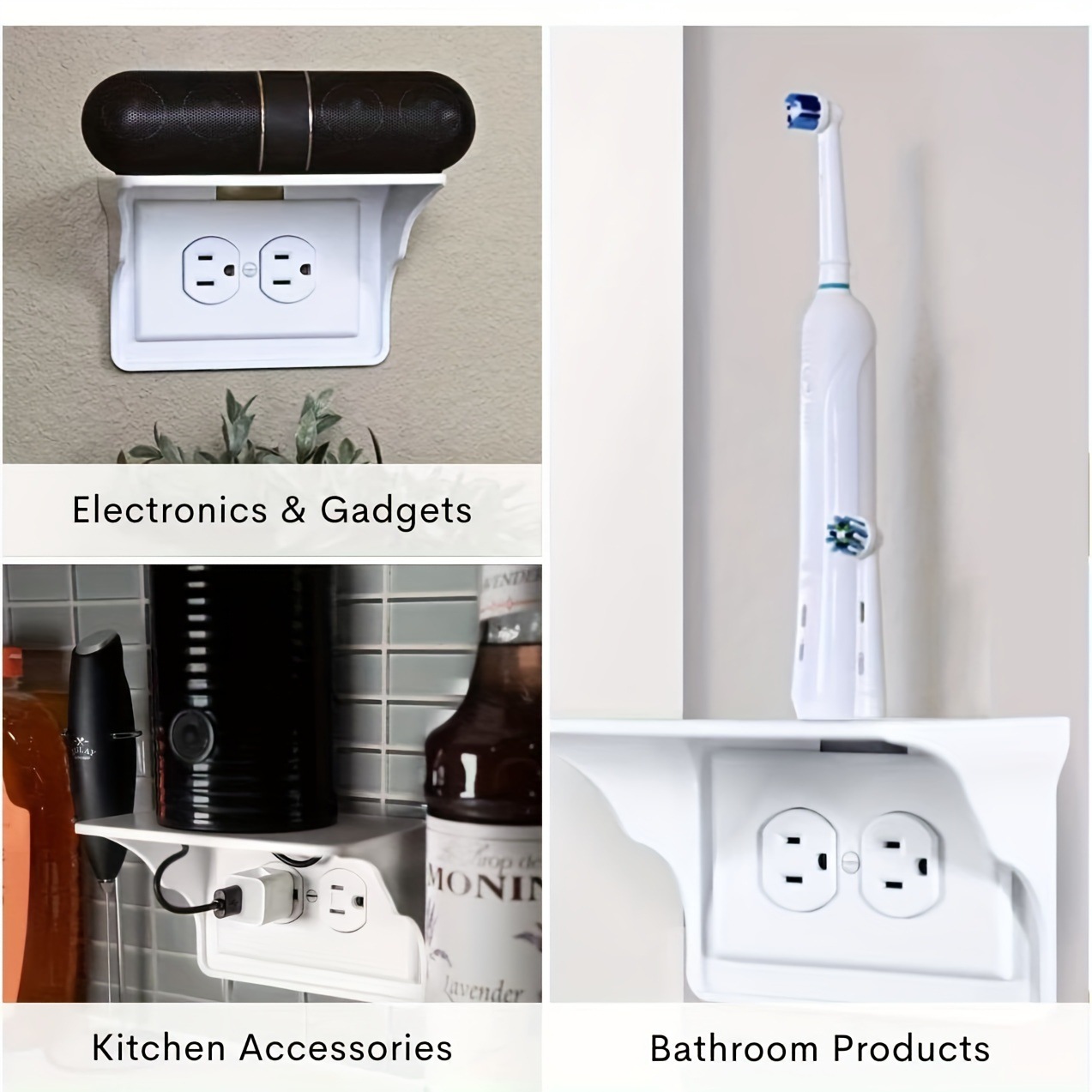 跨境厂家直销Outlet Shelf便携式免打孔插座支架收纳架开关置物架-阿里巴巴