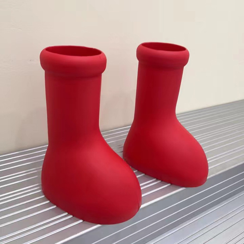 2023阿童木大红鞋 欧美时尚EVA防滑高筒靴雨鞋网红阿童木大红靴子-阿里巴巴