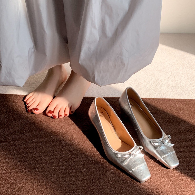 CHIKO Brier Square Toe Block Heels Pumps Shoes