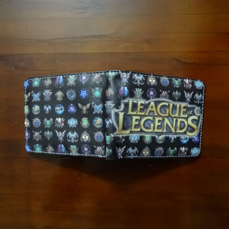 网游周边 英雄联盟钱包 学生男士短款零钱包钱夹-阿里巴巴