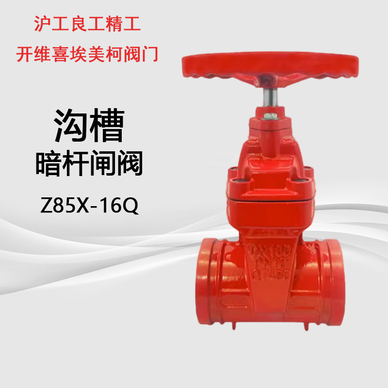 上海沪工良工精工埃美柯阀门Z85X-16Q沟槽暗杆闸阀消防管道卡箍-阿里巴巴