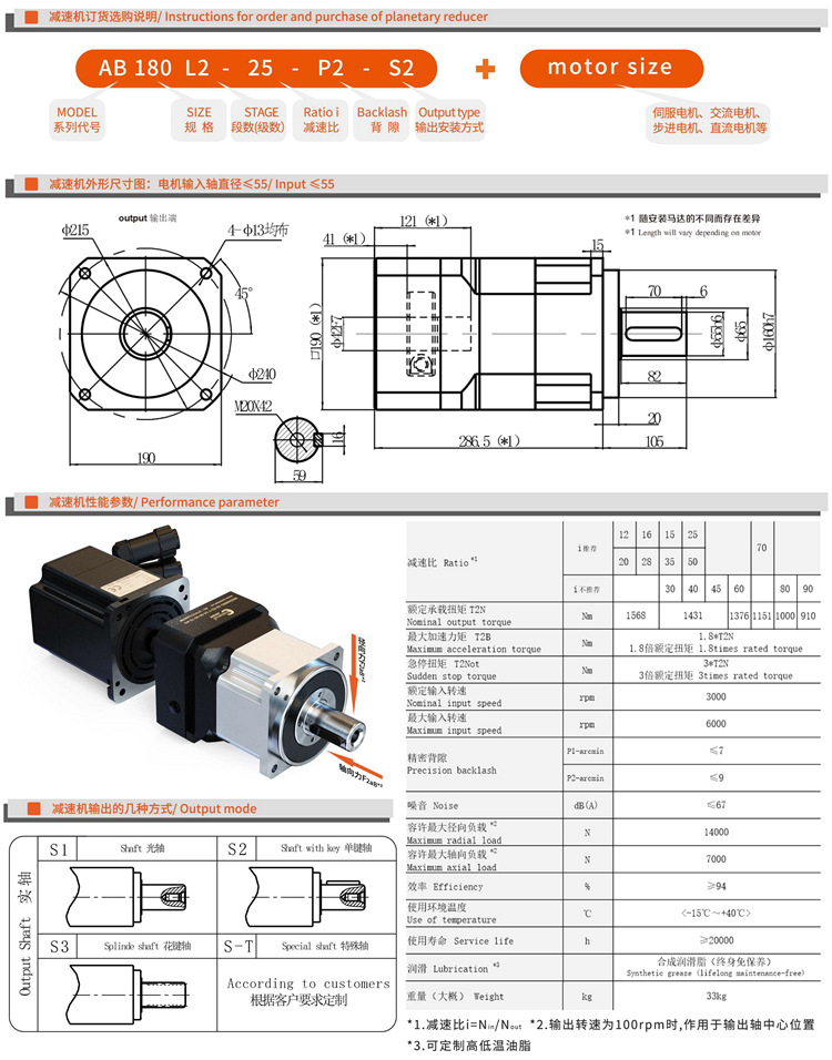 AB180L2-i-P2-S2-35-79-114.3-200-M12纽氏达特NEWSTART减速机-阿里巴巴