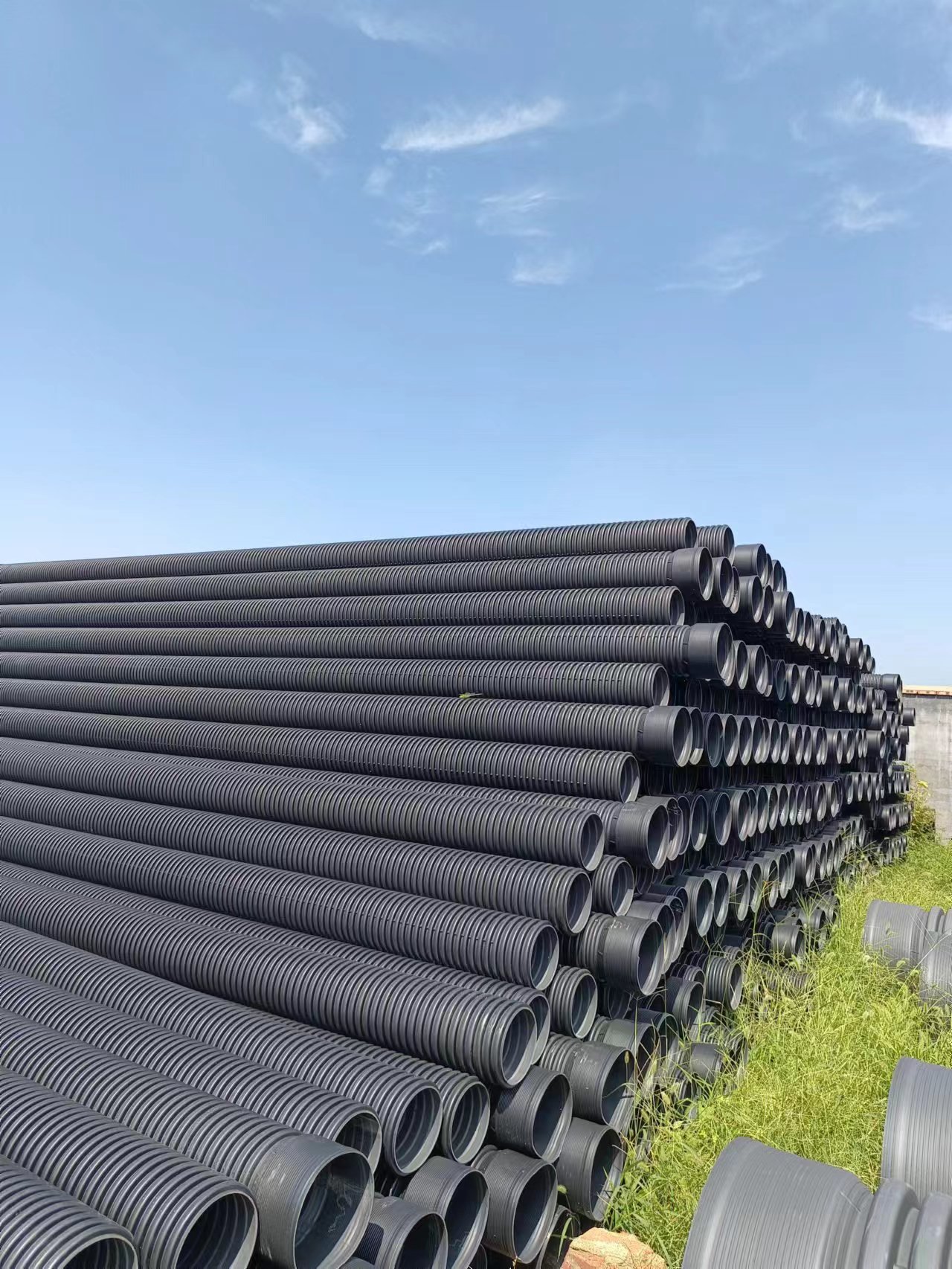 HDPE双壁波纹管dn400排污管农村污水改造市政工程dn300排水管-阿里巴巴