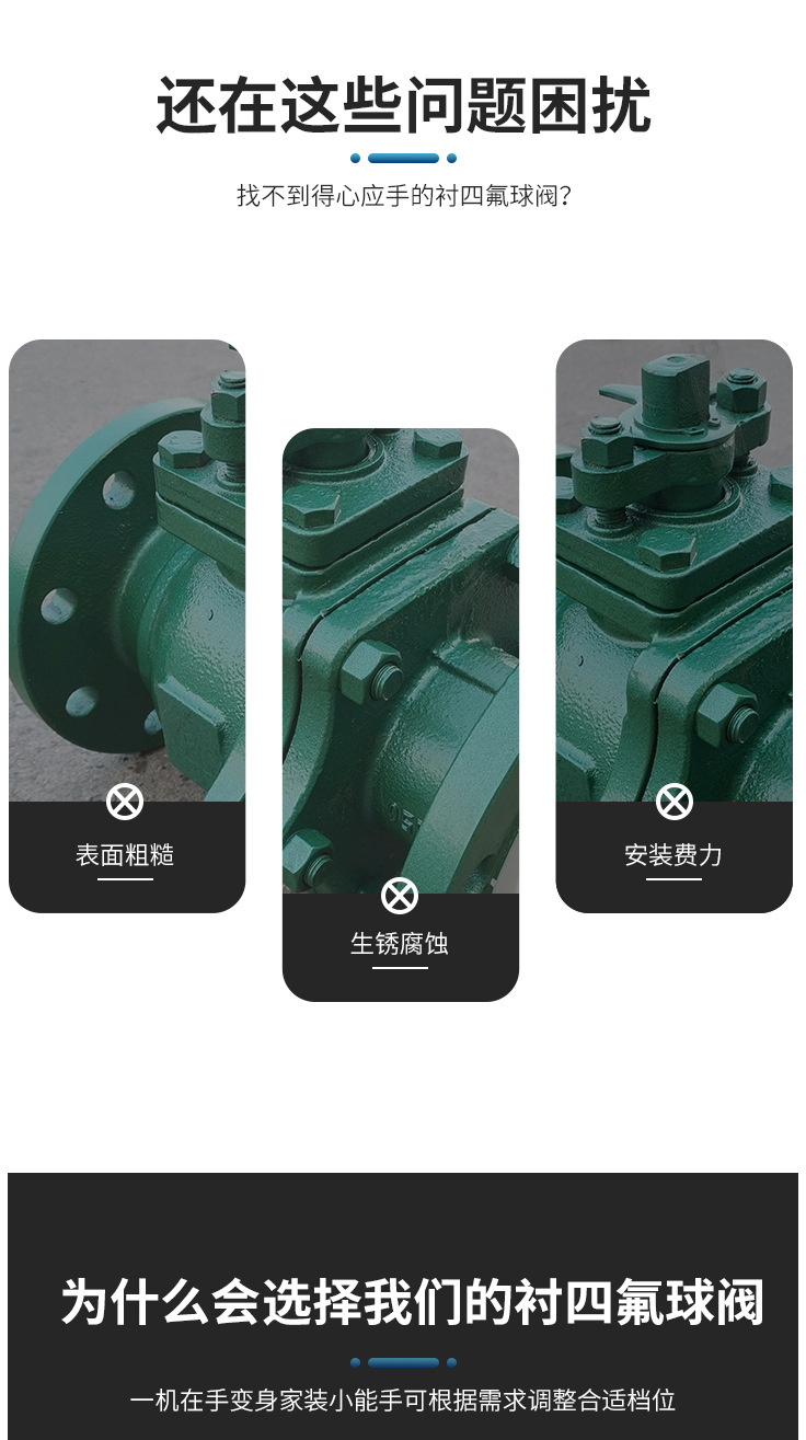 衬氟铸钢球阀Q41F46-16衬四氟耐酸碱防腐蚀衬胶化工防护阀门-阿里巴巴