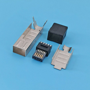 原厂供应IEEE1394 9P接口1394B 9PIN公头焊线式四件套1394b插头-阿里巴巴