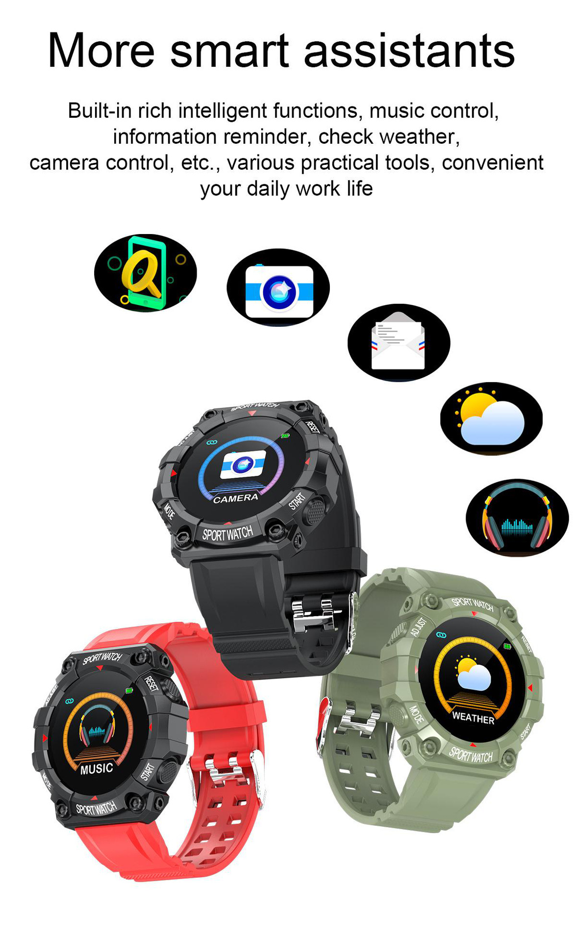 FD68S/Y56智能手表1.44圆屏心率血压睡眠遥控拍照智能手环源头工-阿里巴巴