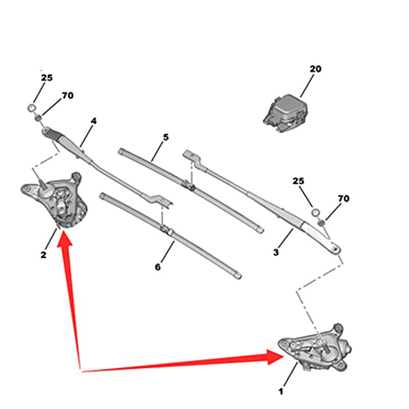 雨刮电机9672588580 9672588680 9816172680适用标致508 508SW-阿里巴巴