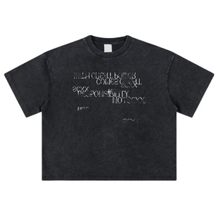 NOTSEXX 能力越大责任越大vintage数码直喷260g美式boxy短袖t恤男-阿里巴巴