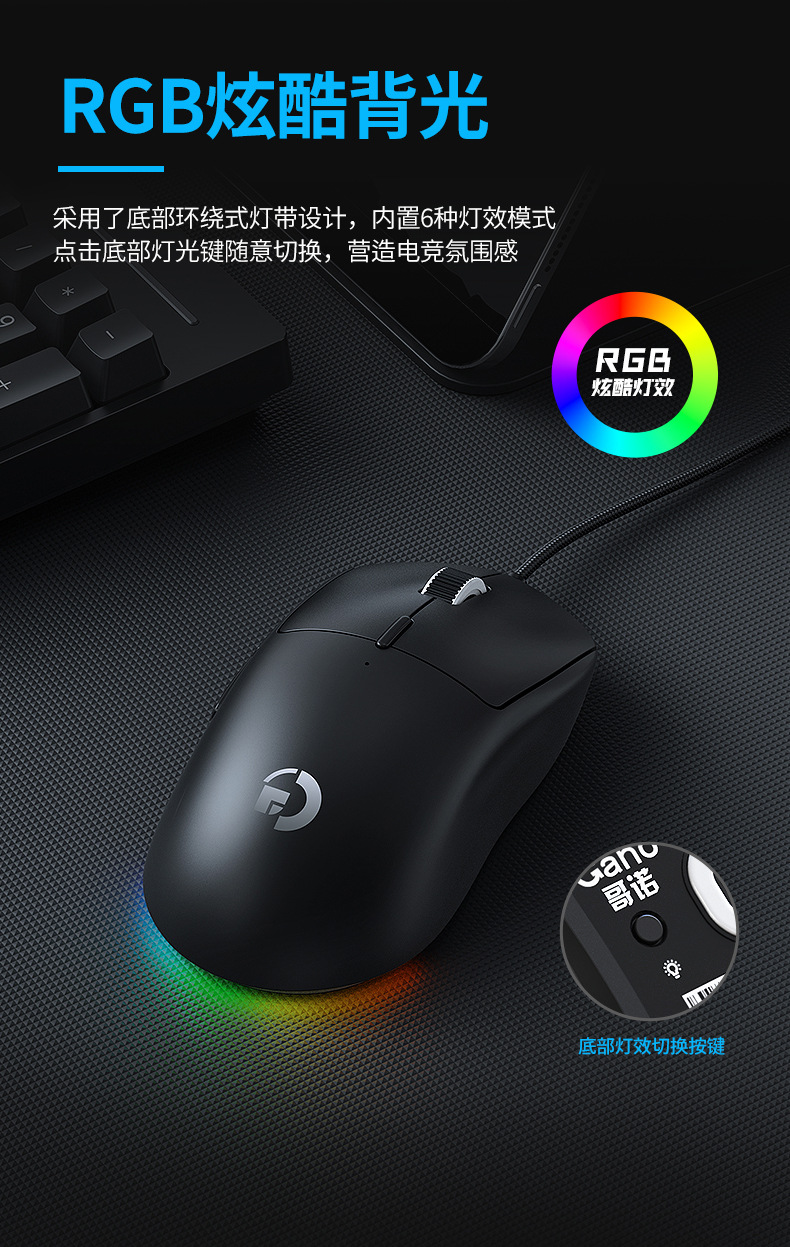 批发淘宝拼多多狗屁王GPW-Y有线鼠标电竞游戏英雄联盟RGB吃鸡CS宏-阿里巴巴
