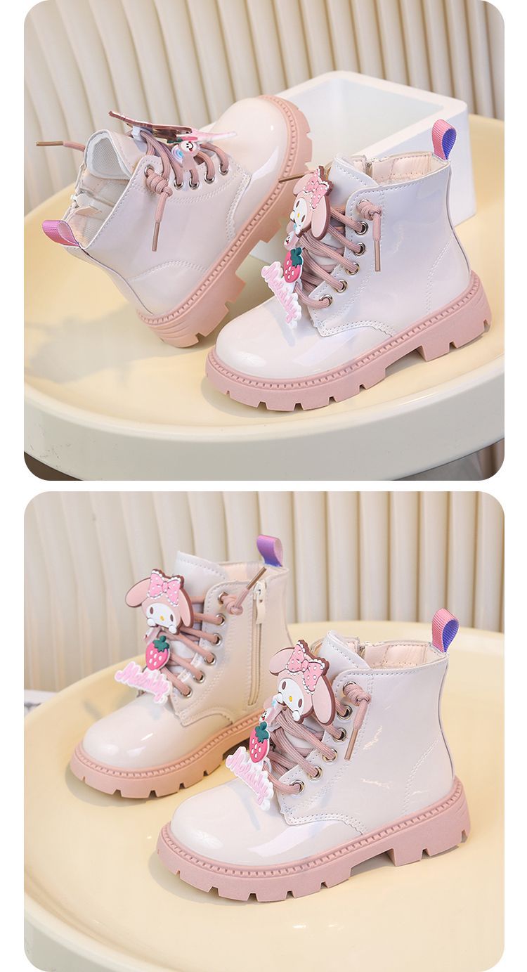 女童靴子儿童马丁靴冬季2025新款洋气库洛米公主靴中大童女孩短靴-阿里巴巴