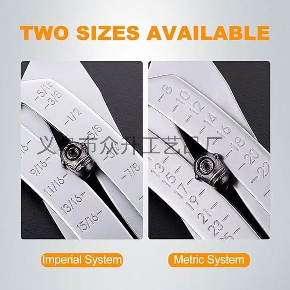 跨境热销Thread Size Checker Keychain精密螺纹尺寸检查器钥匙链-阿里巴巴