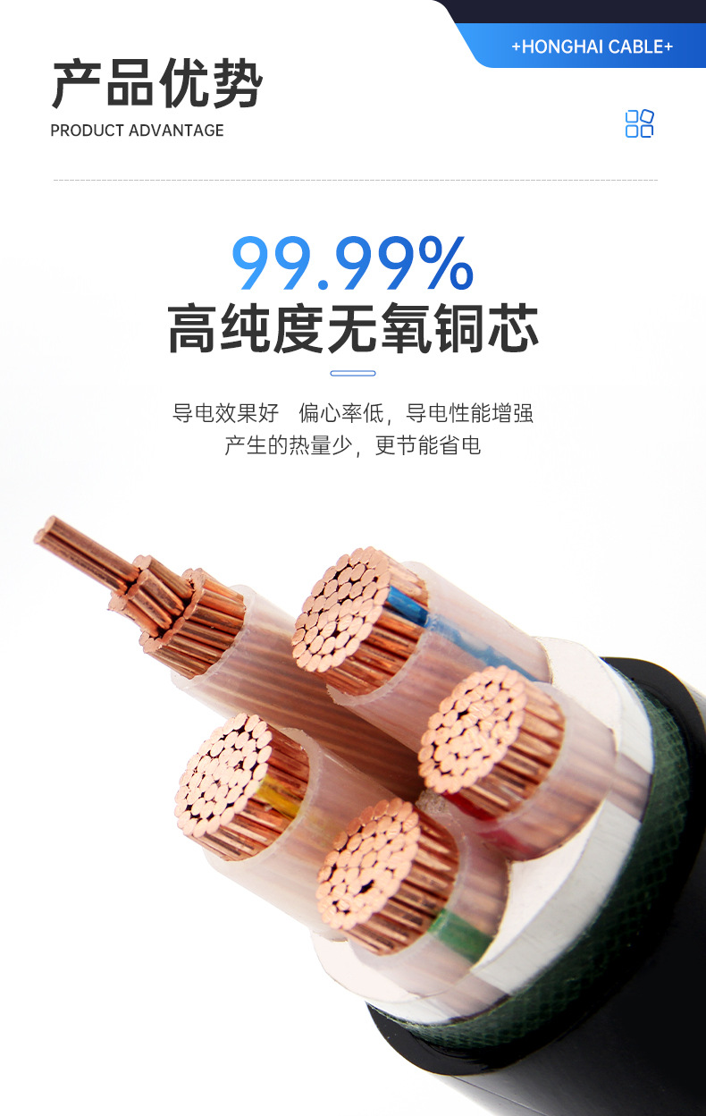 电线电缆纯铜ZR-YJV2芯10～300平无氧铜户外架空电力电缆线批发-阿里巴巴