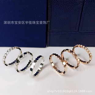 尚家蜂巢满天星戒指s925纯银镀18k金CNC精雕叠戴六爪钻戒情侣戒指-阿里巴巴