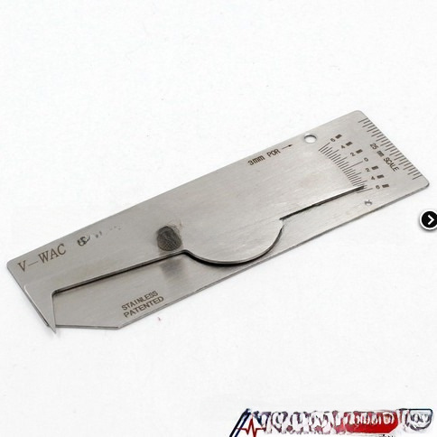 Undercut ruler HG012 metric inch V-WAC weld depth inspection ruler weld ...
