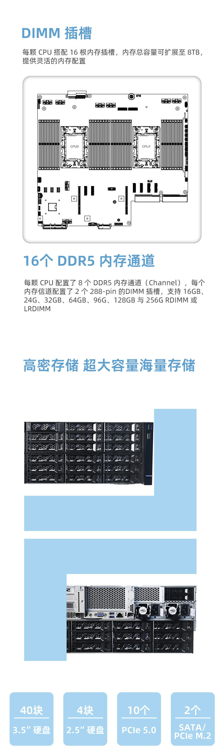 宁畅X640 G50人工AI智能 4U 机架式服务器平台高密存储交通互联网-阿里巴巴