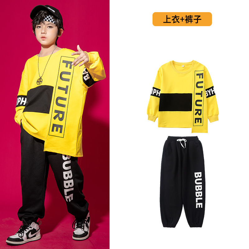 Children boys girls hiphop rapper street jazz dance tide suit boy ...