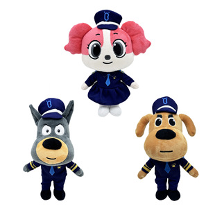 新款跨境 sheriff labrador 拉布拉多警长毛绒玩偶 动画毛绒公仔-阿里巴巴