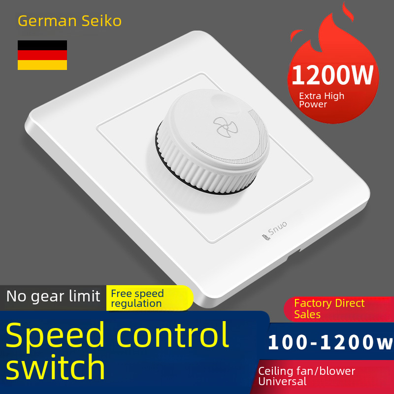 Household concealed 500W fan speed control switch 1200W fan speed ...