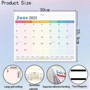 2025 English calendar magnetic refrigerator magnets Calendar-阿里巴巴