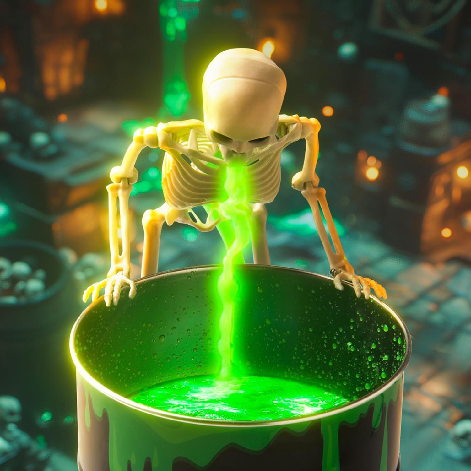 跨境新品Halloween Skeleton Vomit Bucket Ornaments万圣节装饰-阿里巴巴