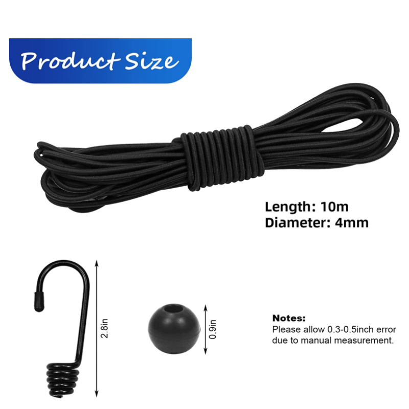 尼龙弹力绳卷弹性减震绳重型皮艇弹力绳带球适用于露营独木舟绑绳-阿里巴巴