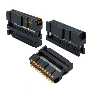 现货排线头FC-20P三件式 2.54 IDC 20P半金1U 连接器接插件压线-阿里巴巴