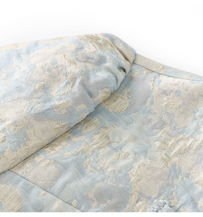 2401605-春季新品重工金丝浮雕油画提花显瘦收腰连衣裙子女装遮肉-阿里巴巴