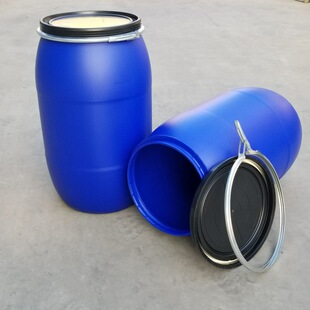 广口200L塑料桶200KG大口塑料桶 蓝色200升法兰桶 PE材质-阿里巴巴