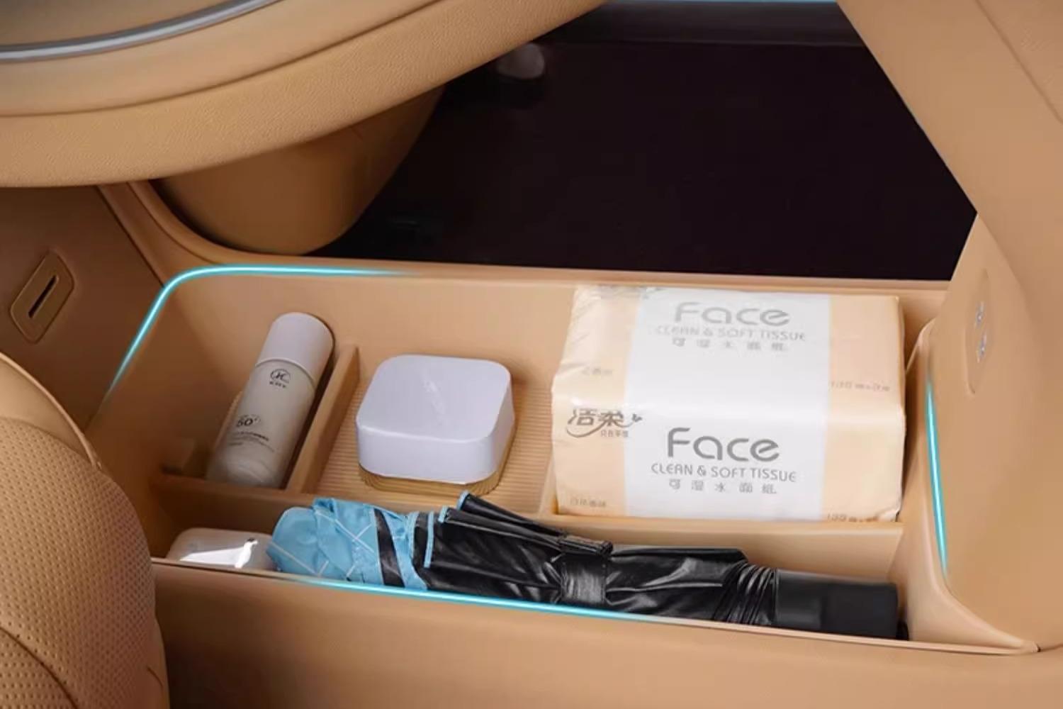 适用华为AITO新问界M7中控储物盒下层收纳箱汽车内饰专用配件用品-阿里巴巴