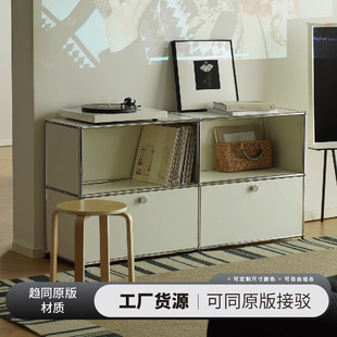 USM中古餐边柜网红ins风模块柜不锈钢储物柜组合斗柜床头置物柜-阿里巴巴