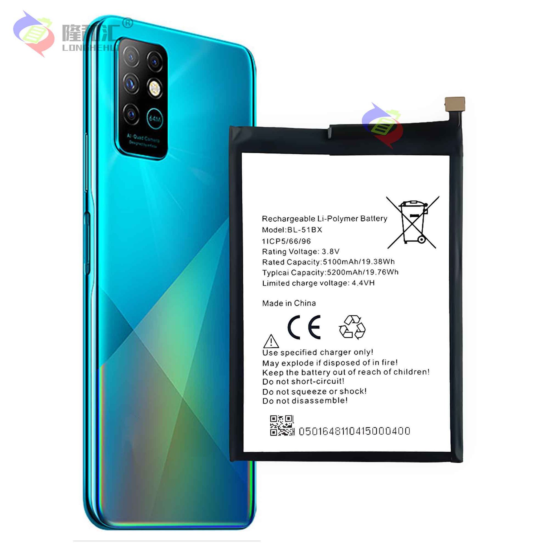 适用于传音X692/NOTE 8/X683/HOT 10/NOTE 8i手机电池BL-51BX批发-阿里巴巴