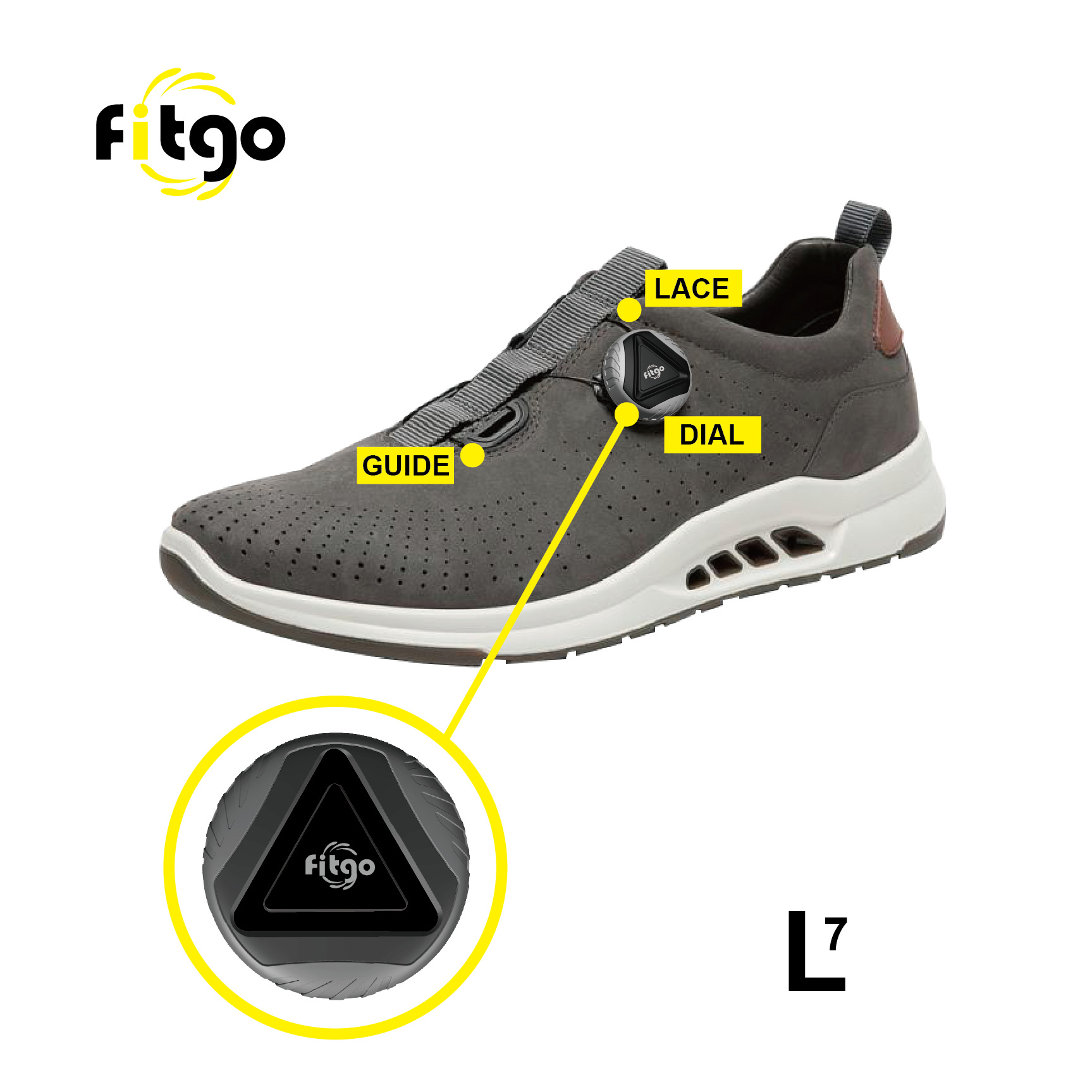 FITGO自动鞋带调节系统运动时尚潮鞋快速旋钮扣调整松紧休闲皮鞋-阿里巴巴