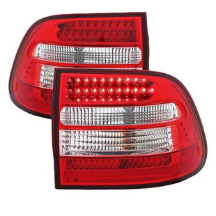 适用于2003-2006 为保时捷卡宴SUV红色透明LED刹车尾灯对-阿里巴巴