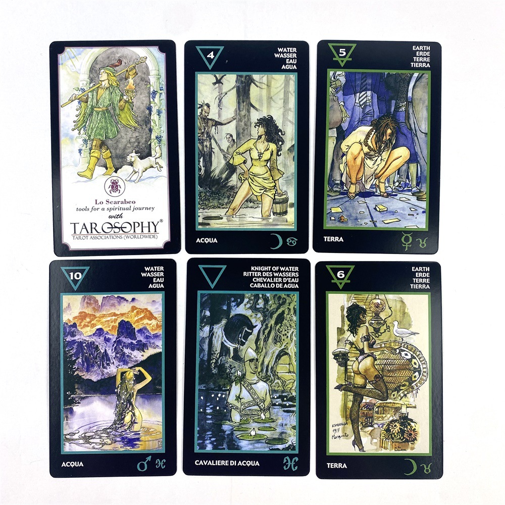 12*7cm MANARA Tarot Deck 玛娜拉塔罗牌 英语 原版尺寸-阿里巴巴