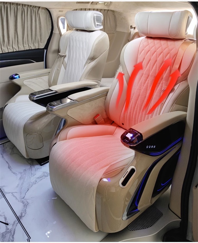 传祺m8航空座椅木地板GM8腾势D9沙发床商务汽车改装中排航空座椅-阿里巴巴