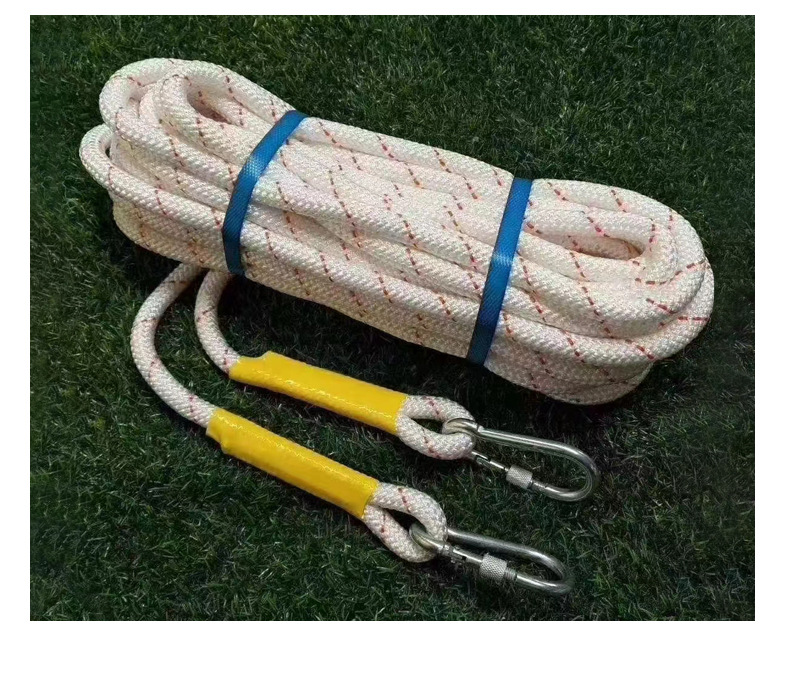 消防轻型逃生绳 救生应急双钩逃生绳户外应急救援套装 钢丝芯绳子-阿里巴巴