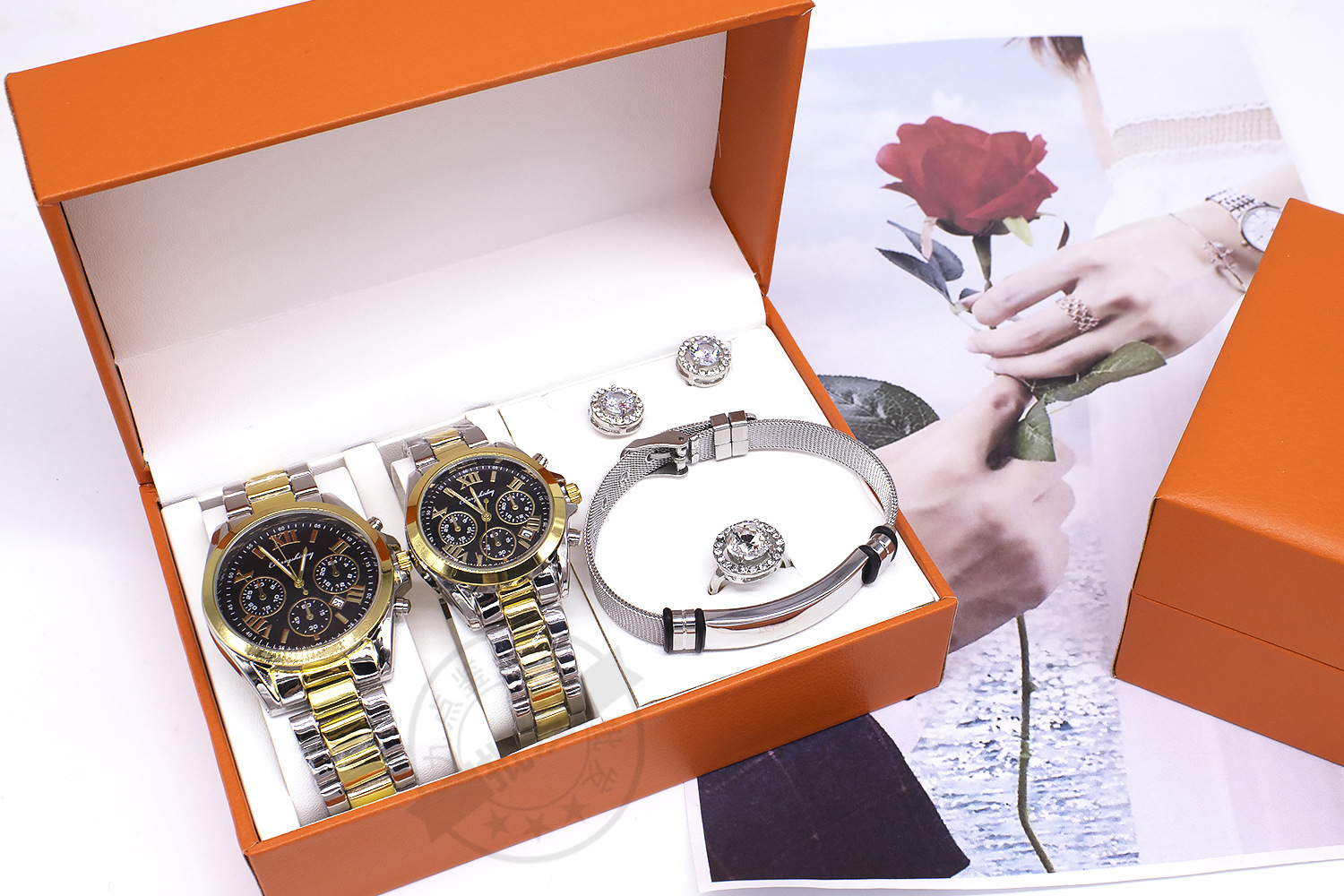 Couples wrist watch gift set luxury情侣手表best friend gifts-阿里巴巴
