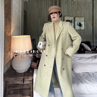MADEINOST法式复古风高级感双面羊绒大衣秋冬宽松羊毛呢外套女-阿里巴巴