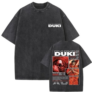 Rockstar Duki ADA Tour Vintage Washed T Shirt Men Women Hip-阿里巴巴
