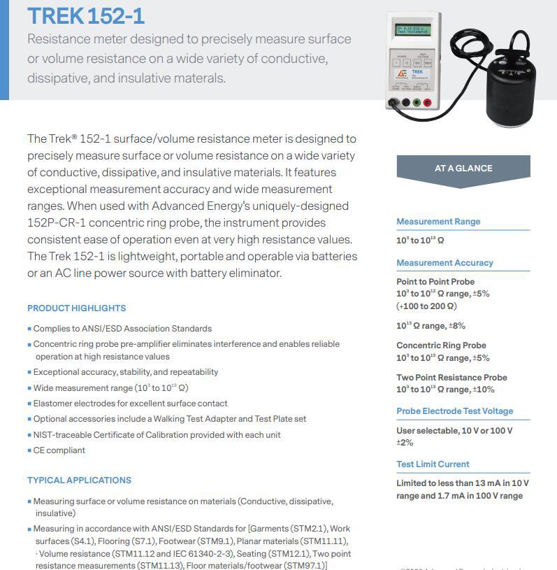 Trek 152-1表面电阻测试仪笔式电极TREK 152P-2P点对点小探头-阿里巴巴