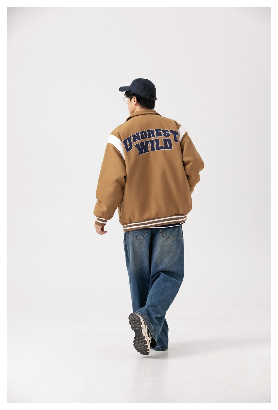 UNDREST美式青春校园风潮牌棉衣复古棉服男女冬季棒球领外套MA03-阿里巴巴