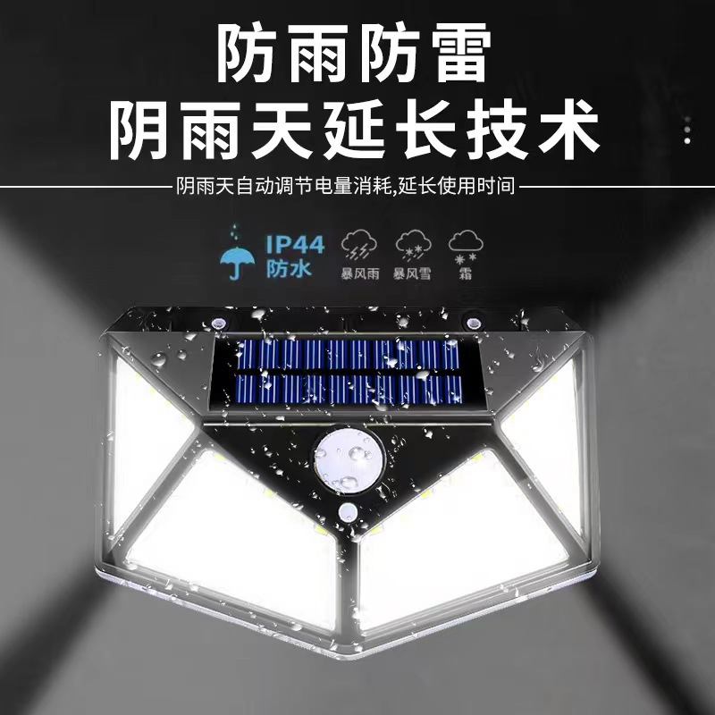 Solar Light Human Body Induction Lamp Four-sided Light-emitting Outdoor ...