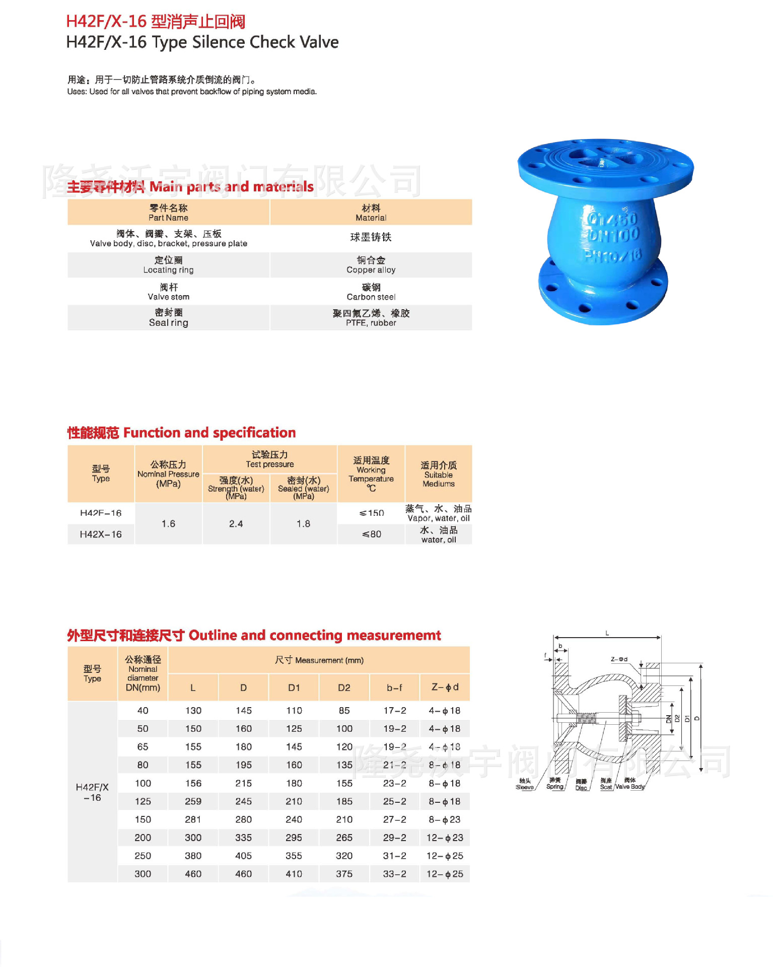 厂家直销H42X-16Q静音止回阀 DRVZ轴流式止回阀 防水锤止回阀-阿里巴巴