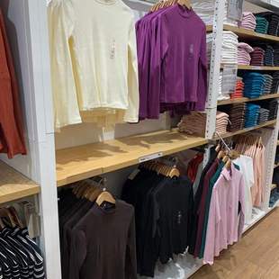 2023秋冬女装罗纹高领T恤搭配叠穿长袖修身款打底衫460295-阿里巴巴