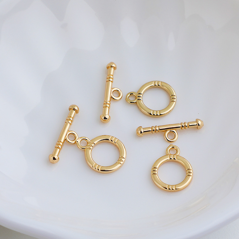 14K包金切花圆形大OT扣 刀切刻面IQ扣饰品配件 diy手工收尾连接扣-阿里巴巴