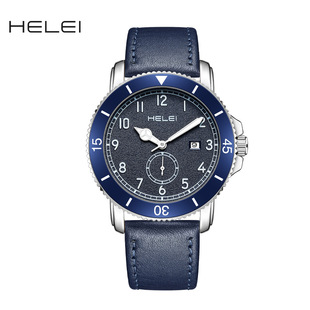 HELEI赫雷2024新款防水精致表盘双日历休闲男士石英手表一件代发-阿里巴巴