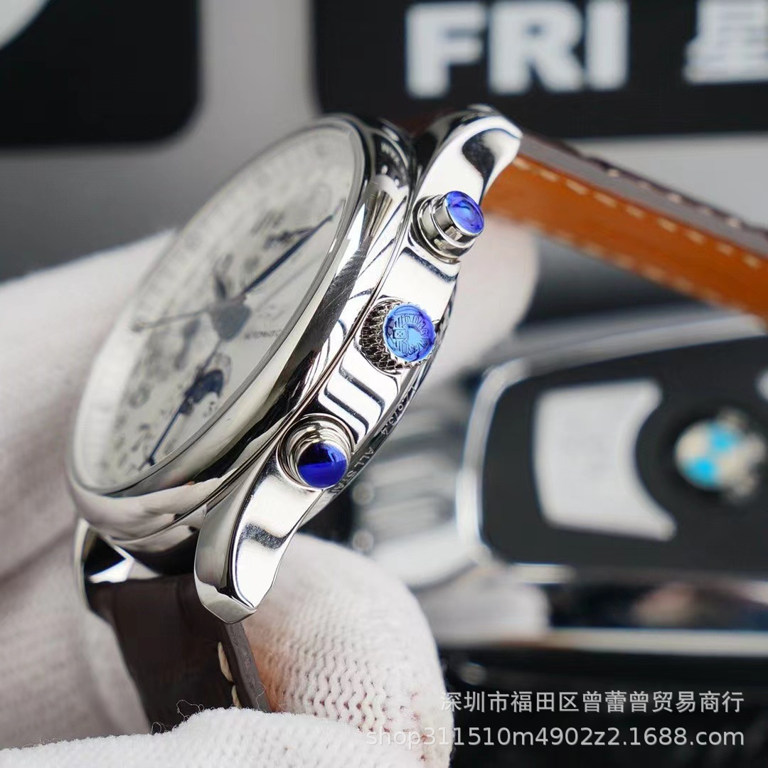 浪家名匠月相八针7751改原装机芯机械表腕表皮带男士手表代发-阿里巴巴