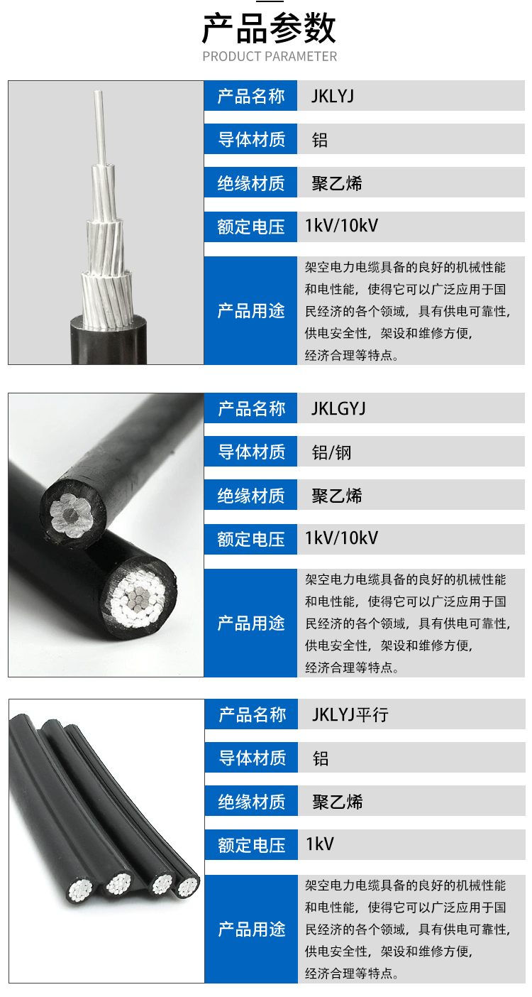 JKLYJ架空线 导线 10kV架空线 架空电缆 70 95 120 150 185架空线-阿里巴巴