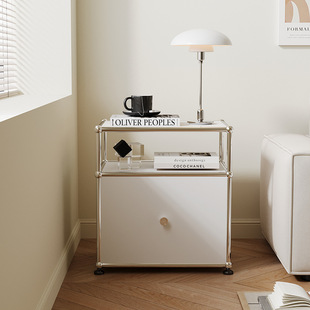 工厂直发中古USM模块柜卧室简约不锈钢床头柜ins客厅斗柜收纳柜子-阿里巴巴